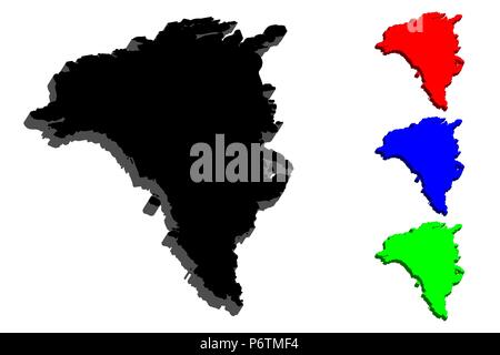 Greenland map. Borders of Greenland for your infographic. Vector ...