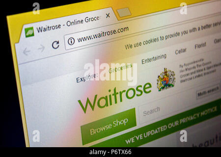 Waitrose supermarket online shopping website web page Stock Photo - Alamy