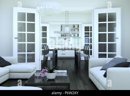 modern bright interior design appartment Stock Photo - Alamy