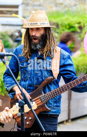 Ruby Warman & the Heavy Weather band in open air concert in Sandwich ...