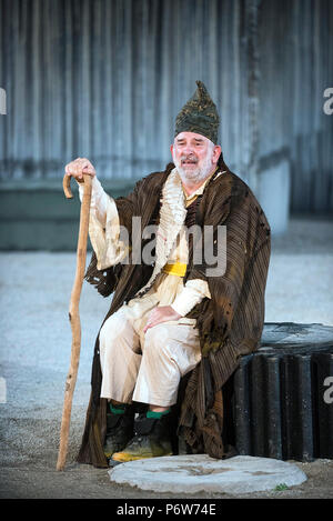 Actors perform during the presentation of the ancient comedy "The ...