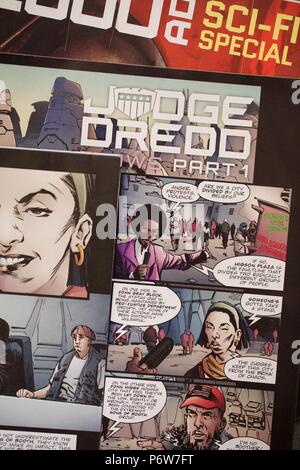 2000 AD comic book montage Stock Photo - Alamy