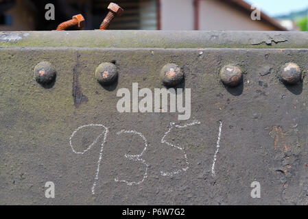 Steam locomotive, 9351, on the West Somerset Railway, a preserved ...
