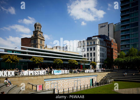 City of Manchester, England. Bar 38 in Great Northern Square at ...