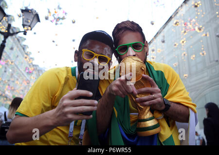 Colombia supporters celebrate during the World Cup Group K soccer match ...