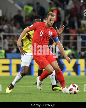 Harry Kane of England controls the ball during a FIFA Men’s World Cup ...