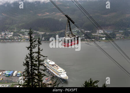 Aerial,Alaska,Juneau,Cable Car,Douglas Island Stock Photo - Alamy