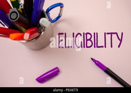 Handwriting text writing Eligibility. Concept meaning State of having ...