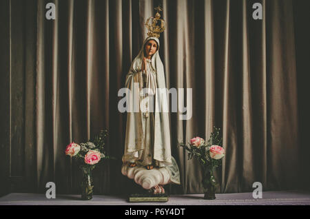 Small statue of maria magdalena in a french church Stock Photo - Alamy