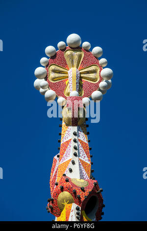 Pinnacle of one of the towers of the Sagrada Familia church, Barcelona ...