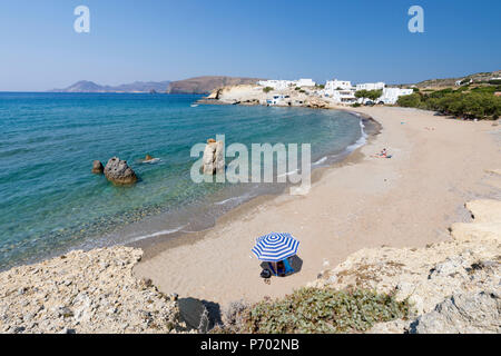 Pachena beach with clear turquoise water, Pachena, Milos, Cyclades ...
