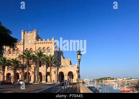 Spain, Balearic Islands, Menorca, Ciutadella, Historic Old Harbour and ...