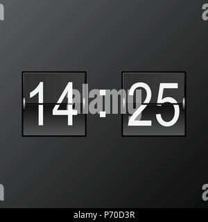 Split-flap flip counter, retro scoreboard with numerals. Retro clock, number counter, time ...