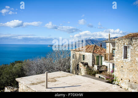 Piqeras village, Saranda district, Albania Stock Photo - Alamy