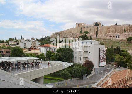 the acropolis museum cafe restaurant athens greece Stock Photo - Alamy