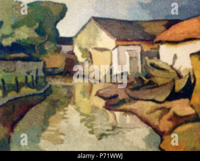 'Peisaj din Valcov' by Sabin Popp is a landscape painting depicting a ...