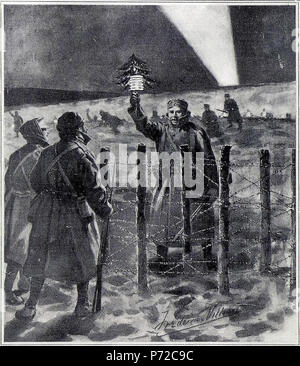 Christmas Truce by Frederic Villiers Stock Photo - Alamy