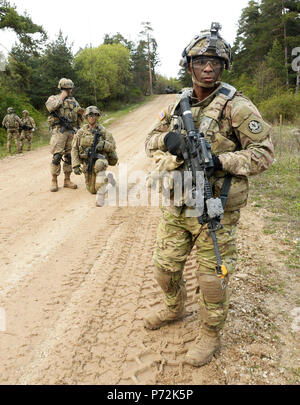 U.S. Soldiers with 2d Cavalry Regiment (2CR) sing the army song during ...