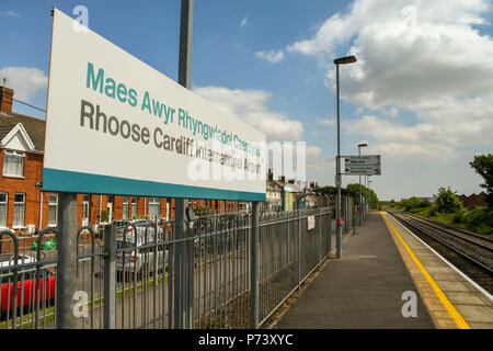 Sign in Rhoose Train Station Cardiff International Airport Vale of ...