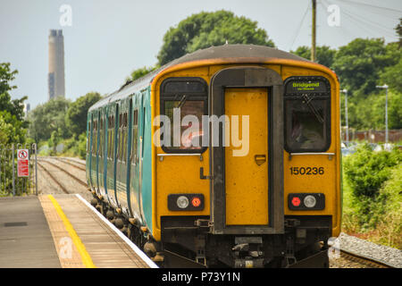 Train In Rhoose Station Cardiff International Airport Vale of Glamorgan ...
