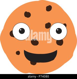 Isolated happy cookie emote Stock Vector Image & Art - Alamy