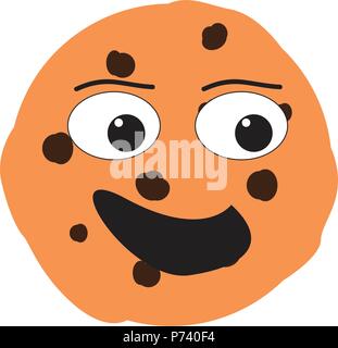 Isolated happy cookie emote Stock Vector Image & Art - Alamy
