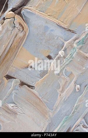 Light brown oil paint strokes on white background, top view Stock Photo ...