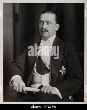 A portrait of Carl Gustaf Emil Mannerheim, the Finnish military leader ...