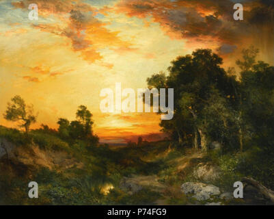'Sunset, Amagansett' by Thomas Moran, 1905 Stock Photo - Alamy