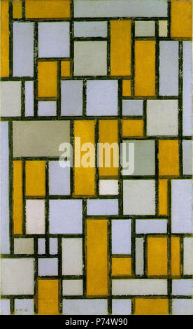 Composition with Gray and Light Brown 1918 by Piet Mondrian Stock Photo ...