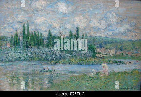 Monet Ansicht von Vetheuil Stock Photo - Alamy