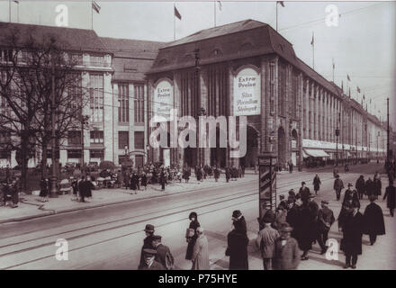 The department store Wertheim in Berlin. The first department store of ...