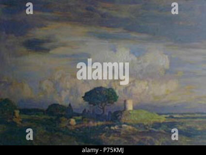 162 Marie Auguste Emile René Ménard - Puesta de sol en el mar Stock ...