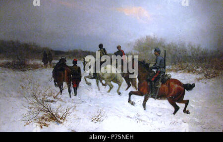 'Patrol of Polish Partisans in 1863' depicts armed Polish insurgents ...