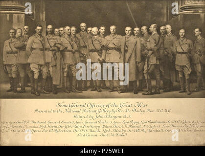 Some General Officers of the Great War Stock Photo - Alamy