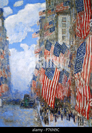 Childe Hassam, The Fourth of July, 1916, (The Greatest Display of the ...