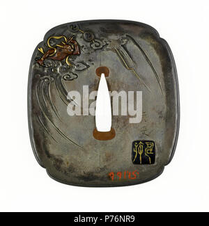 Toshimasa (Japanese, active ca. 1850-1925). 'Tsuba of the Gods of Wind ...