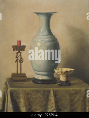 English: Still Life by Hubert Vos, 1933, oil on canvas, Honolulu Museum ...