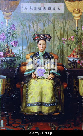 . Imperial Portrait of Empress Dowager Cixi . Mid 1800s. Palace Painter ...