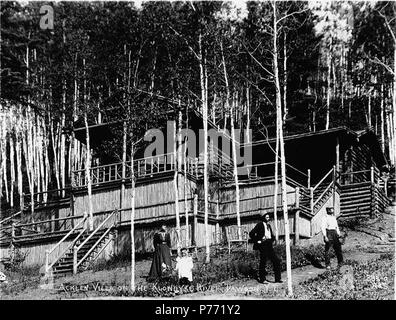 The Acklen family log cabin on the Klondike River in Dawson, Yukon ...