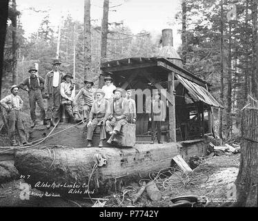 Lumber mill crew, Aloha Lumber Company, ca 1921 (KINSEY 23 Stock Photo ...