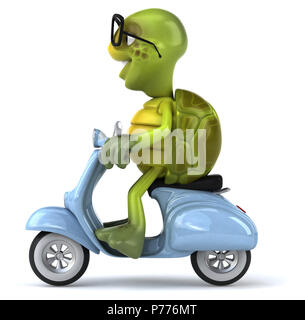 Fun 3D cartoon green turtle Stock Photo - Alamy