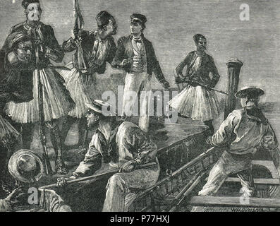arrest british sailors greek soldiers capture prisoner boat sailor ...