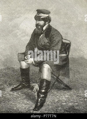 Sir William Howard Russell, British War Correspondent, Seated Stock ...