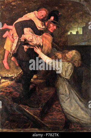 The Rescue, Painting by John Everett Millais Stock Photo - Alamy