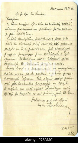 Julian Stachiewicz Pismo do kapitana Srichenko 701 007 004 250 Stock ...