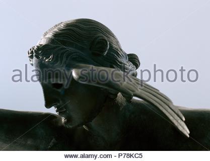 Bronze head of Hypnos, the Greek god of sleep. Dated 275 BC Stock Photo ...