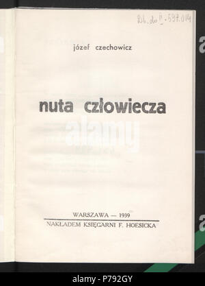 'Nuta człowiecza' by Józef Czechowicz is a poetic work exploring human ...