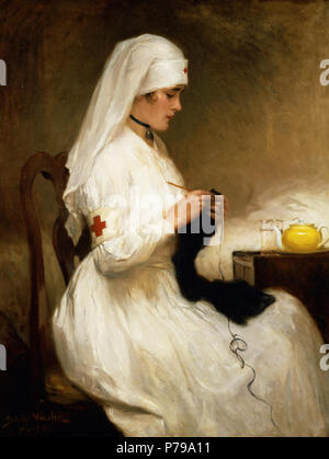 Gabriel Nicolet - Portrait of a Nurse from the Red Cross Stock Photo ...