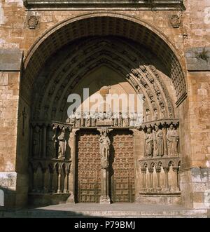 Doorway of the Cathedral of Burgo de Osma, Soria Stock Photo - Alamy